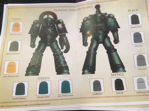 Current Sons Of Horus Green Recipes Rwarhammer40k