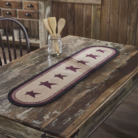Connell Braided Table Runner Retro Barn Country Linens