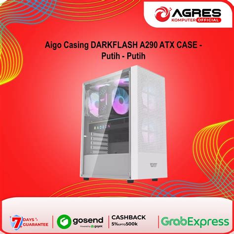 Jual Aigo Casing Darkflash A290 Atx Case Putih Putih Shopee Indonesia