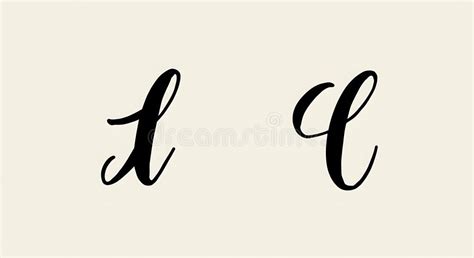 Elegant Cursive Lowercase L Letter Pair A Simple Modern Design Stock Illustration