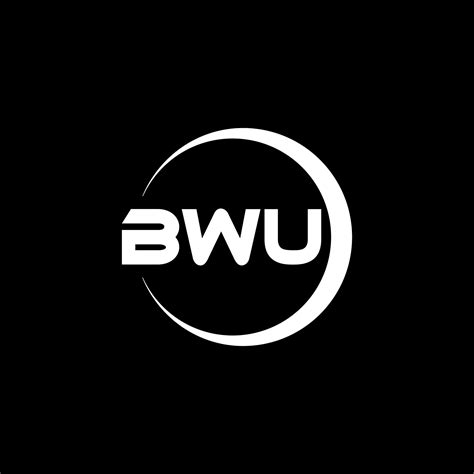 Bwu Letra Logo Diseño En Ilustración Vector Logo Caligrafía Diseños