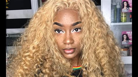 Honey Blonde Curly Hair