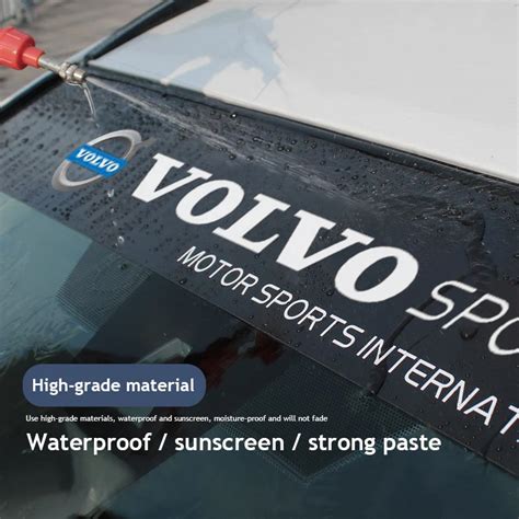 Car Front Rear Windshield Decal Sticker Decoration For Volvo Xc90 V90 V60 Xc60 V40 S80 S60 
