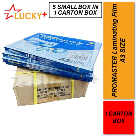 100 Original Promaster Laminating Film 1carton 5 Small Box A3 Size Premium Quality