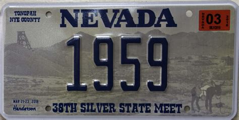 1959 Nevada Great American Plates