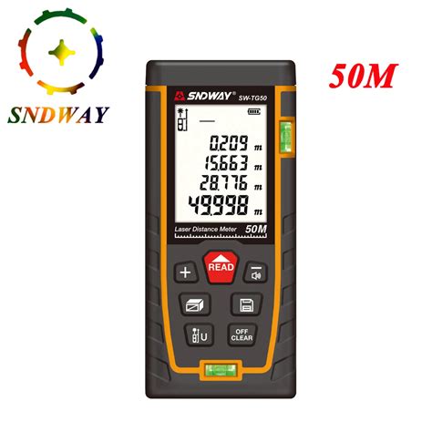Sndway 50m Laser Distance Meter Range Finder Rangefinder Measure Tape
