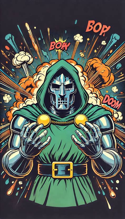 Doctor Doom Reimagined Comic Style Digital Art Design Wallpaper Marvel Comics Wallpaper
