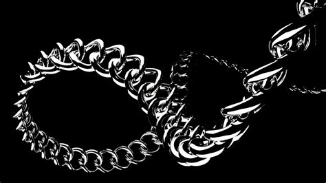 Twisting Silver Wide Chain Isolated On Black Stock Motion Graphics Sbv