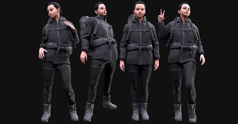 Woman In Hiking Outfit Rigged 3d Characters Unity Asset Store