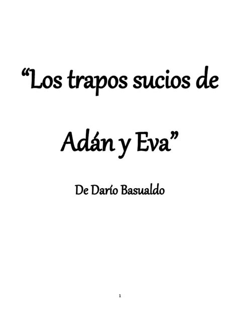 Los Trapos Sucios Pdf Víspera Adán Y Eva