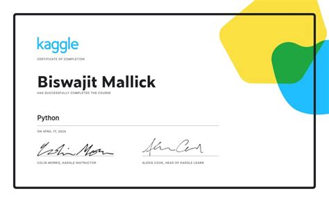 Biswajit Mallick On Linkedin Python Skill Certified Pythoncoding Kaggle