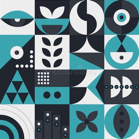 Abstract Geometric Pattern Design In Modern Style Stock Vector Illustration Of Poster