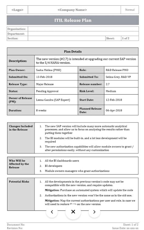 7 Free Release Plan Templates Word Excel Powerpoint
