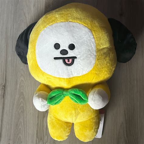 Bt21 Line Friends Chimmy Green Bowtie Jimin 13” Plush Bts Official New