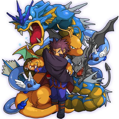 Lance Dragonite Gyarados Dragonair And Aerodactyl Pokemon And 2