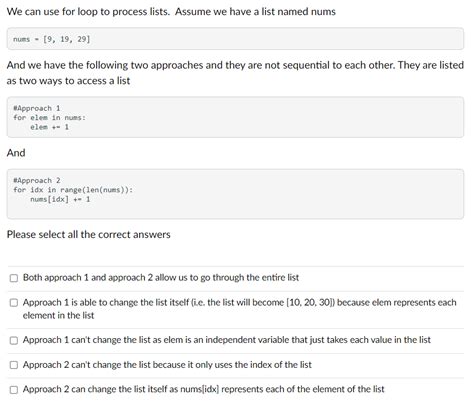 Solved We Can Use For Loop To Process Lists Assume We Have Chegg