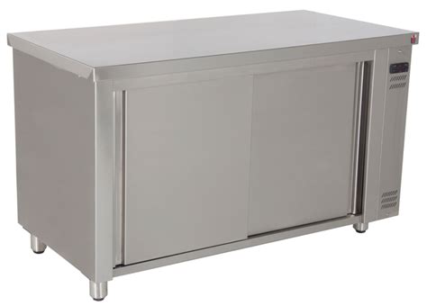 Inox θερμοερμάριο με συρόμενες πόρτες