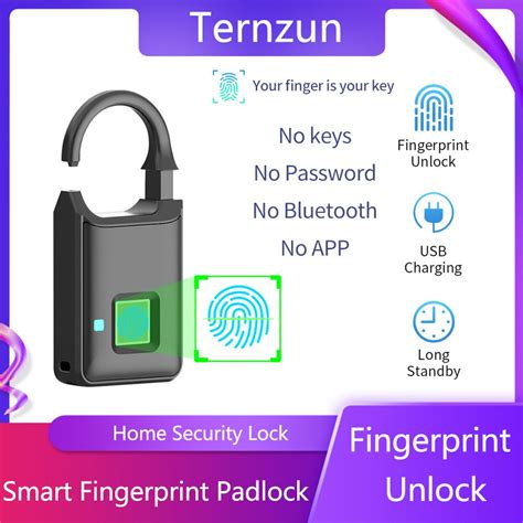 smart fingerprint lock biometrics technology multipurpose padlock fingerprint unlock anti theft