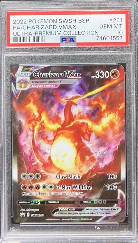 2022 Pokemon Swsh Black Star Promo 261 Full Artcharizard Vmax Psa 10