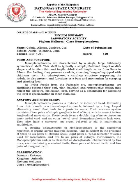 Class Monoplacophora Pdf Mollusca Sex Organ