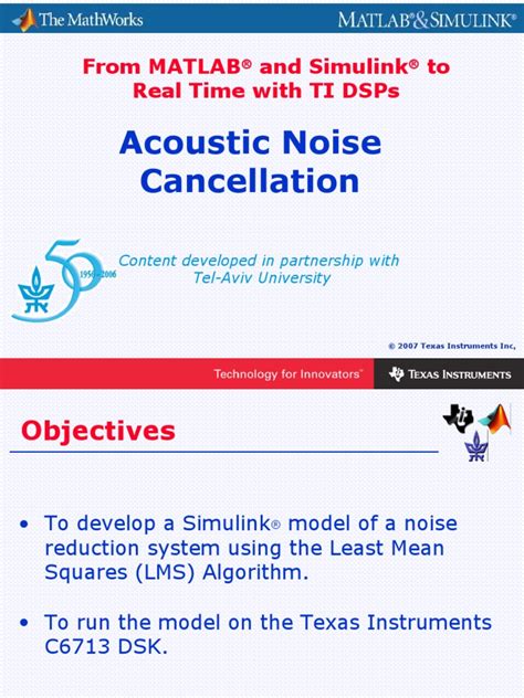 Acoustic Noise Cancellation From Matlab And Simulink To Real Time With Ti Dsps Pdf Acoustic Noise Cancellation From Matlab And Simulink To Real Time With Ti Dsps Pdf