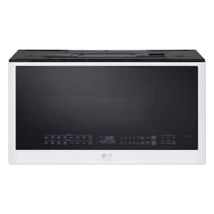 Ge Profile 17 Cu Ft Over The Range Microwave In White With Air Fry