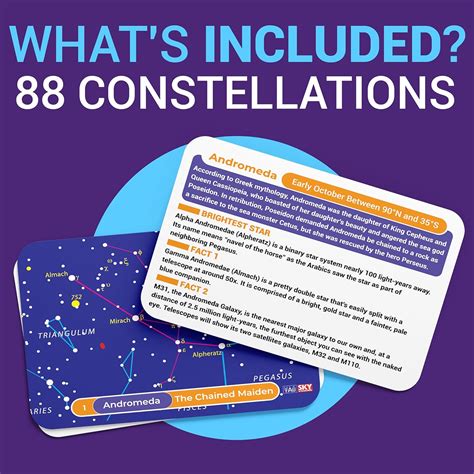 Briston 88 Constellation Astronomy Flash Cards Stem Comprehensive