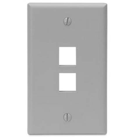 Face Plate 2 Port Gray Quickport Leviton