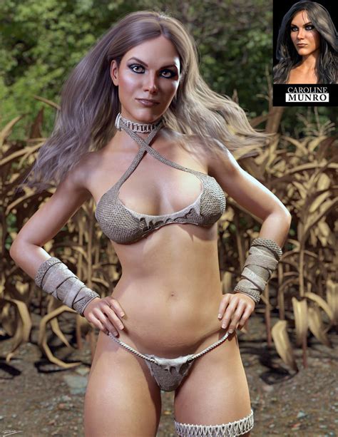 Rule 34 3d Bikini Blonde Hair Caroline Munro Celebrity Female Jungle