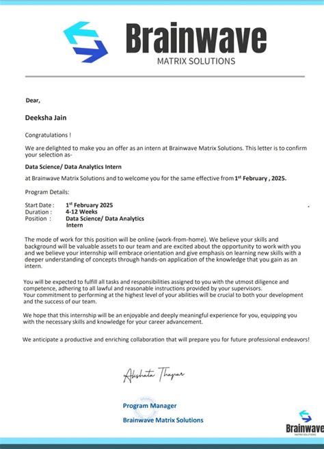 Deeksha Jain On Linkedin Datascience Dataanalytics Internship 28