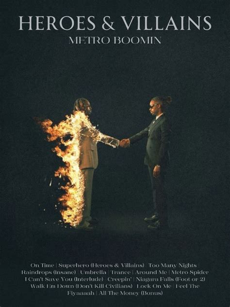 Metro Boomin Album Cover Posters Heroes And Villains Not All Heroes