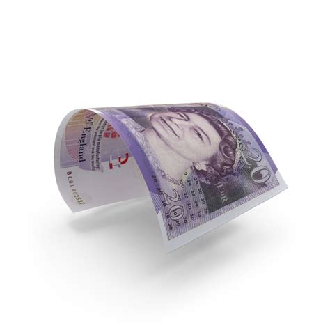 England 20 Pounds Note Fly Money Objeto En 3d 2607742799 Shutterstock