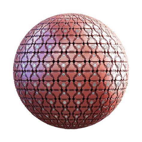 Red Triangular Panels Pbr Texture