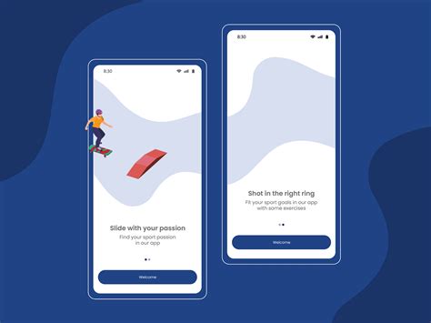 Sport Application Introduction Screen By Ghisani Ghina Bakhitah On