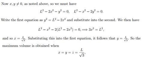 if the length of the diagonal of a rectangular box must be l quizlet