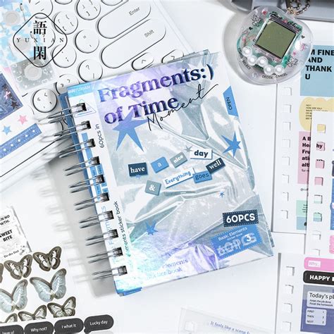 หนังสือสติกเกอร์ฟิล์มตัดคอยล์ Time Fragment Series วัสดุสไตล์อินเกาหลี