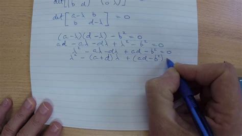 Eigenvalues Of Symmetric Matrix Youtube