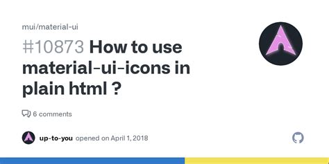 How To Use Material Ui Icons In Plain Html Issue Mui Material Ui Github