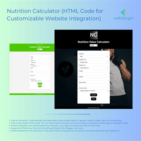 Html Nutrition Calculator