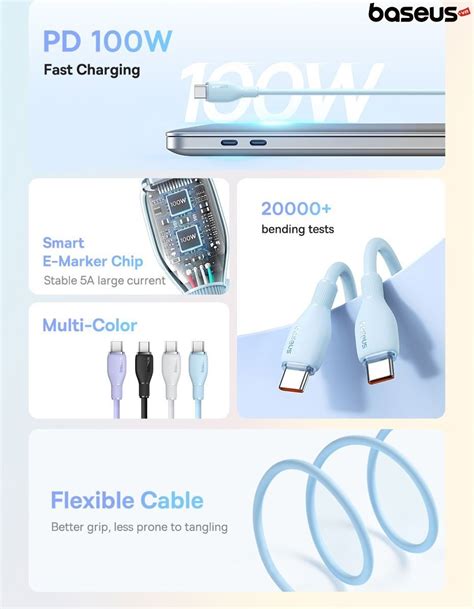 C P S C Si U Nhanh Baseus Pudding Series Fast Charging Cable C To C