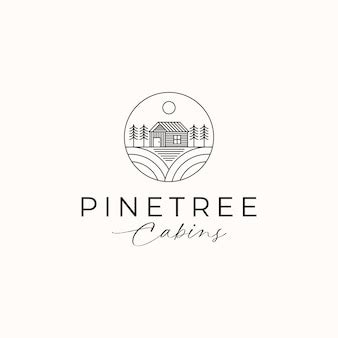 Premium Vector Vintage Cabin Logo Concept Isolated In White Background