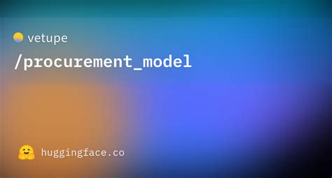 Vedantcgprocurementmodel · Hugging Face