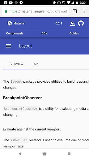 Docs Site Not Reflowing Content On Certain Devices Issue Angular Components GitHub