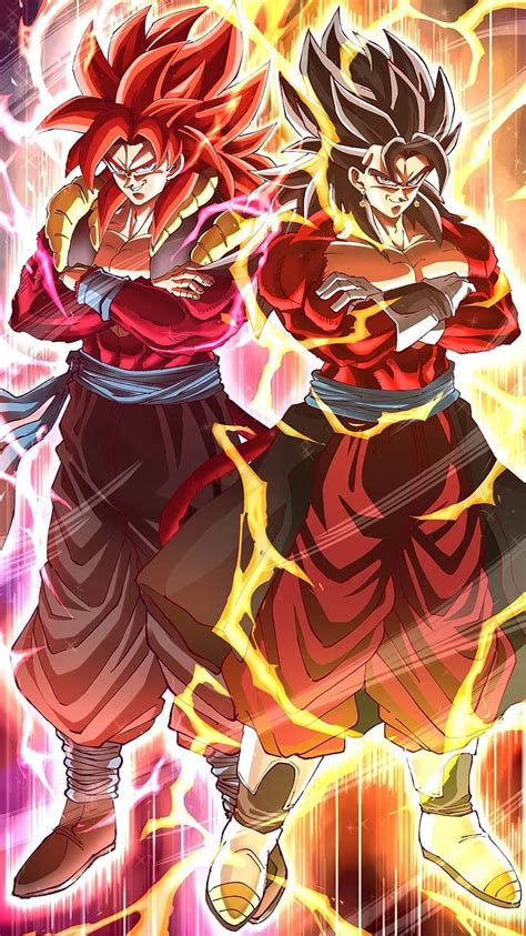 Gogeta And Vegito Ssj4 By Migimimi Hd Phone Wallpaper Wallpaperyeah