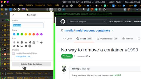 No Way To Remove A Container · Issue 1993 · Mozillamulti Account Containers · Github