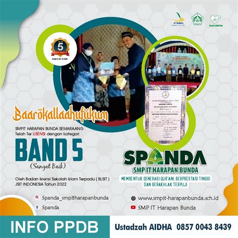 Lisensi Jsit Indonesia Smp Islam Terpadu Harapan Bunda Semarang