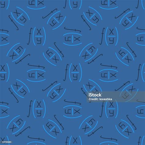 Mathematics Function Vector Blue Modern Seamless Pattern Stock Illustration Download Image Now