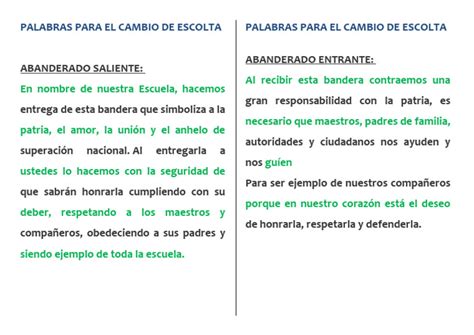 Palabras Para El Cambio De Escolta Pdf