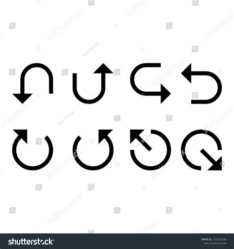 Arrow Vector Icon Set Thin Line Stock Vector Royalty Free Shutterstock