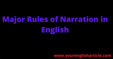 Narration In English Definition Rules Examples Exercises English By Zahid Sir
